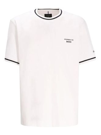 BOSS x Porsche T-Shirt mit Kontrastdetails - Weiß