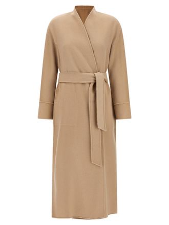 Max Mara Womens Beige Wool Coat Clothing