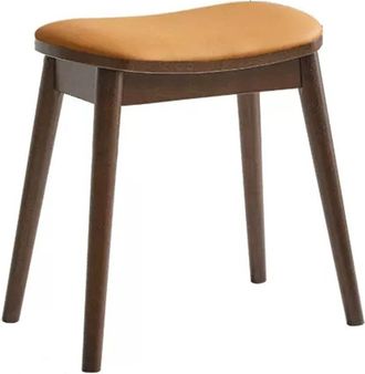 Generic Schminkstuhl, ergonomischer Schminkhocker mit weichem Kissen und Beinen aus Massivholz, geschwungenes Design f&uuml;r bequemes Sitzen am Schminktisch - ide
