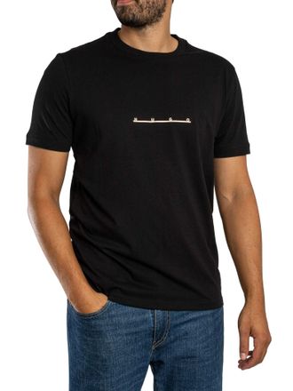 HUGO BOSS Datri Grafik-T-Shirt, Schwarz