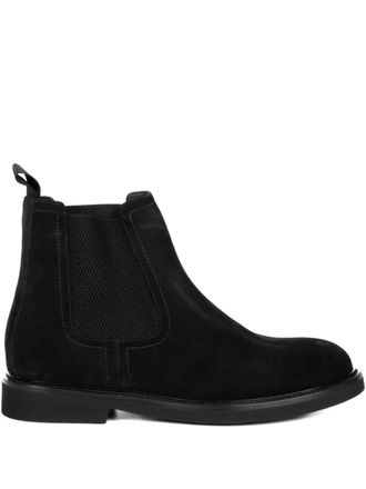 Neil Barrett Stiefel mit Wildledereins&auml;tzen - Braun