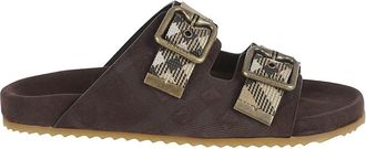 Burberry Femme, Chaussures, Brun, Taille: 38 1/2 EU Urchin Check Sandal