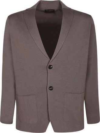Dell'Oglio Homme, Vestes, Brun, Taille: 2XL Wool Blend Cardigan
