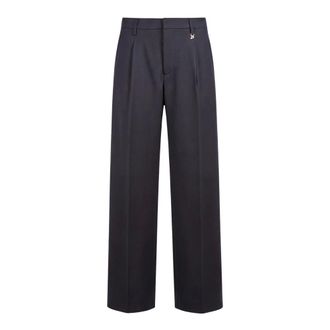 Dondup Femme, Pantalons, Noir, Taille: 36 FR Pantalon large en coton bross&eacute;
