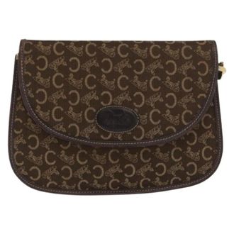 Celine Sac bandouli&egrave;re en toile Pre-owned - Femme - Pre-owned - Brun - Taille: ONE Size