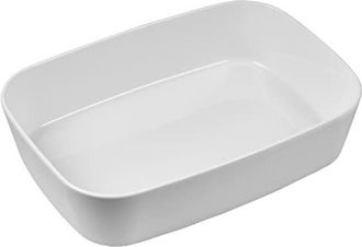 Rosti Mepal Modula - Plat Four Rectangulaire en Porcelaine - Grand plat de cuisson pour Gratin, Lasagne, Tiramisu - Compatible Lave Vaisselle - 35 x 25 x 8 cm - B