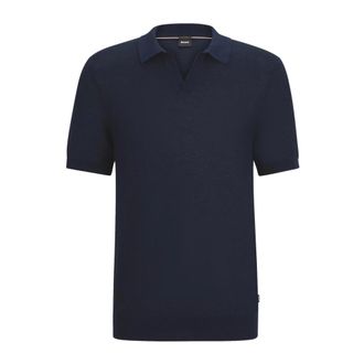 HUGO BOSS Tempio Polo - - Knitwear - Herren - Blau - S