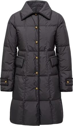 Moncler Elegante Lange Daunenjacke - Schwarz - - Coats - Damen - Schwarzk - L