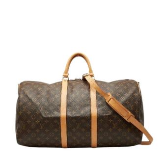 Louis Vuitton unisex, Pre-owned, Brun, Taille: ONE Size Pre-owned Keepall Bandouliere 55