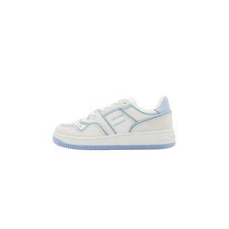Tommy Hilfiger Femme, Chaussures, Blanc, Taille: 37 EU Baskets Rétro de Basketball