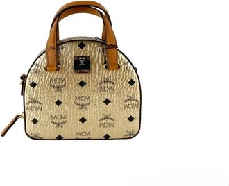 MCM Sac bandouli&egrave;re d&ocirc;me monogramm&eacute; en cuir - Femme - Sacs - Jaune - Taille: ONE Size