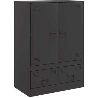 vidaXL Buffet haut noir 67x39x95 cm acier - Vidaxl