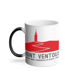 Fabulous Thermoreagierende Tasse Magische Tasse - Mont Ventoux Fahrrad Frankreich Radfahren Tour - 325 ml