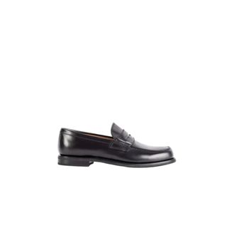 Churchs Homme, Chaussures, Noir, Taille: 42 1/2 EU Mocassin noir en cuir cousu main