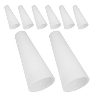 Angoily 8 St&uuml;ck Wei&szlig;e Kunststoff Garnspulenkonen Konische Garnorganisatorr&ouml;hren f&uuml;r Stickgarn Kompatibel mit Wollkn&auml;uelhaltern zum Stricken N&auml;hen und Basteln