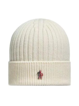 Moncler Caps & M&uuml;tzen - Ribbed Knit Beanie In Cashmere-Wool Blend - Gr. ONE SIZE - in Grau - f&uuml;r Damen
