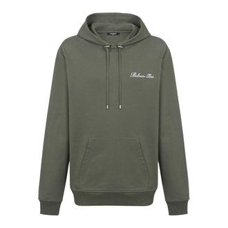Balmain Homme, Sweatshirts et sweats &agrave; capuche, Vert, Taille: M Sweat &agrave; capuche Signature