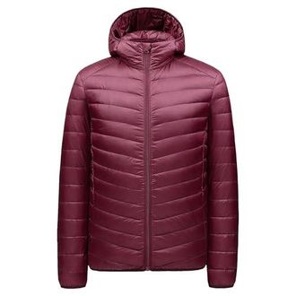 Generic Doudoune matelassée légère à col montant pour homme, manteau dhiver isolé pour homme, manteau décontracté en duvet, rouge 1, 4XL