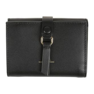 A.P.C. A.p.c., Femme, Accessoires, Noir, Taille: ONE Size Portefeuille Trifold avec Fermeture &agrave; Bouton-pression
