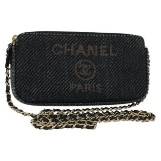 Chanel Pre-owned Canvas Geldb&ouml;rse - - Pre-owned - Damen - Schwarzk - ONE SIZE