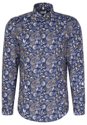 Seidensticker Herren Flanellhemd - Shaped Fit - Bügelleicht - Kent-Kragen - Langarm - 100% Baumwolle