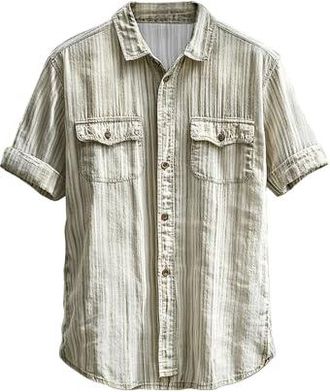 Generic T-shirt d&eacute;contract&eacute; respirant classique &agrave; manches courtes pour homme - Couleur unie - Col rabattu - L&eacute;ger - Polyvalent - Confortable - Pour les loisir