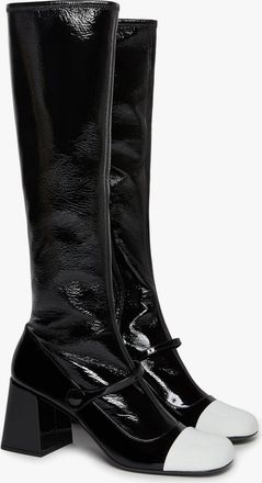 Miu Miu Bottes en cuir verni