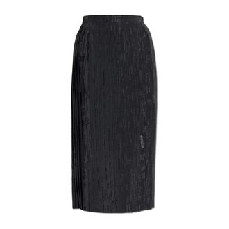 Maison Margiela Femme, Jupes, Bleu, Taille: 34 FR Pleated Midi Skirt