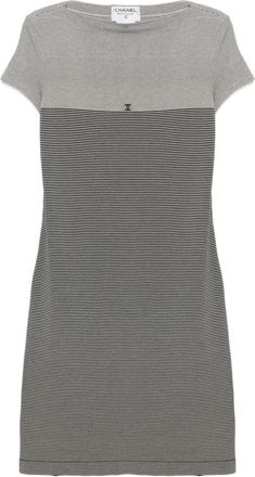 Chanel robe à manches courtes (1997) - Noir