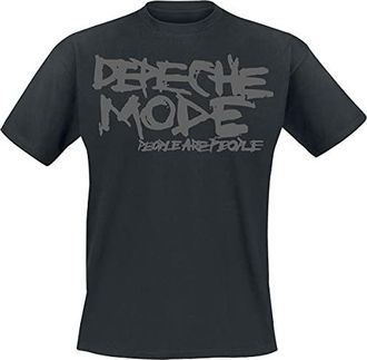 Depeche Mode T-Shirt Unisexe avec Logo People are People Band Noir Taille M, Noir, M