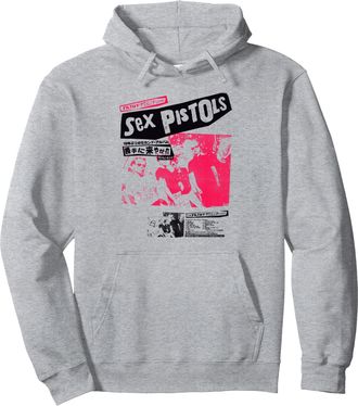 Sex Pistols Offizielles klassisches Foto mit Japan-Tour-Motiv, Rosa Pullover Hoodie