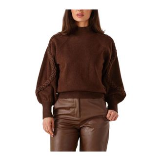 Minus Brauner High Neck Top f&uuml;r Frauen - - Knitwear - Damen - Braun - XL