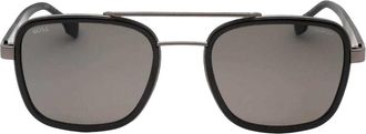 HUGO BOSS Polarisiert-Sonnenbrille f&uuml;r Herren (Dunkles Ruthenium/Grau)
