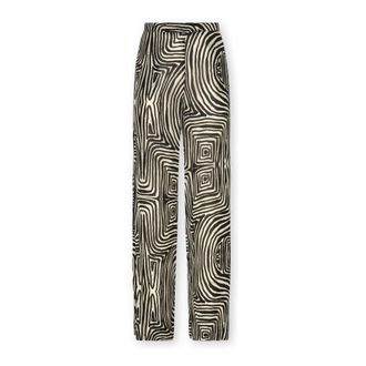 Elena Miro Bedruckte Viskose Palazzo-Hose - - Trousers - Damen - Schwarzk - 3XL