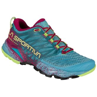 La Sportiva La Sportiva Akasha II Woman Green Banana/Lagoon Traillaufschuhe f&uuml;r Damen, Einheitsgr&ouml;&szlig;e, Pflaume 624502, 41 EU