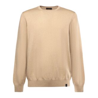 Fay Rundhals-Strickware - - Knitwear - Herren - Beige - 2XL