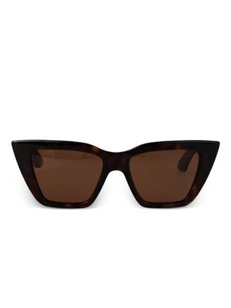 Alexander McQueen Eyewear lunettes de soleil à monture papillon - Marron