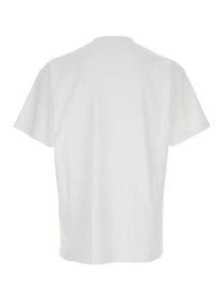 Givenchy Mens T-Shirt With Maxi Logo, White Cotton T-Shirts And Polos