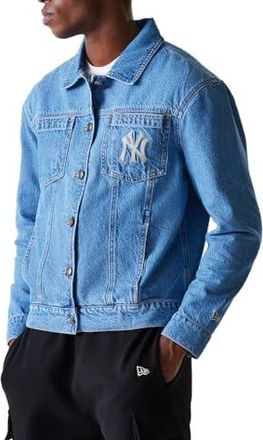 New Era MLB New York Yankees Veste en jean unisexe Bleu fonc&eacute;, bleu fonc&eacute;, L