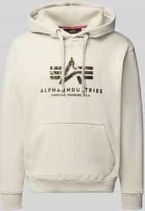 Alpha Industries Hoodie mit Logo und Känguru-Tasche