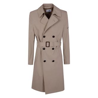 Maison Margiela Doppelreihiger Trenchcoat mit G&uuml;rtel - - Coats - Herren - Beige - M