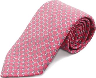 Hermès cravate à imprimé graphique (années 2020) - Rose