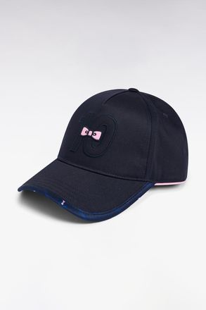 Eden Park Casquette En Piqué Coton Marine Broderie Rose