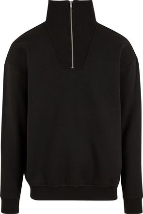 Urban Classics Herren Sweater Cut & Sew Troyer, lässiger Männer Pullover mit hohem Kragen und Halb-Reißverschluss, Größen S - 5XL