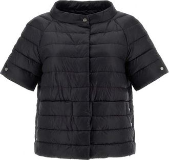 Herno Femme, Vestes, Noir, Taille: 36 FR Doudoune &agrave; manches courtes