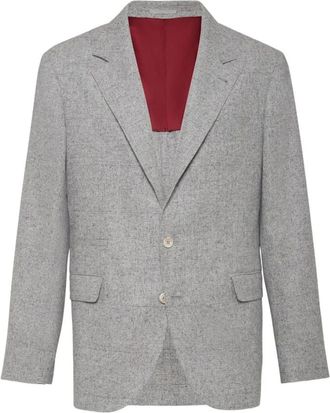 Brunello Cucinelli Homme, Vestes, Gris, Taille: M Veste D&eacute;structur&eacute;e
