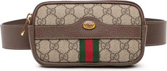 Gucci Bauchtaschen - Small GG Supreme Web Ophidia Belt Bag - Gr. ONE SIZE - in Braun - für Damen