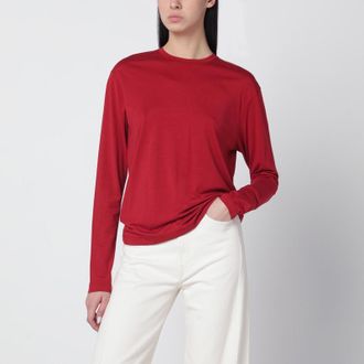 Toteme Red viscose jersey knit top