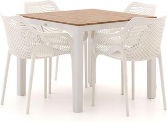 Forza Furniture Forza Ripi/Fidenza 90 cm Gartenm&ouml;bel-Set 5-Teilig Stapelbar