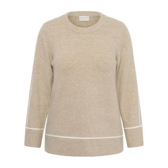 Kaffe Curve Femme, Pulls, Beige, Taille: 38 FR Kcloni Knit Pullover